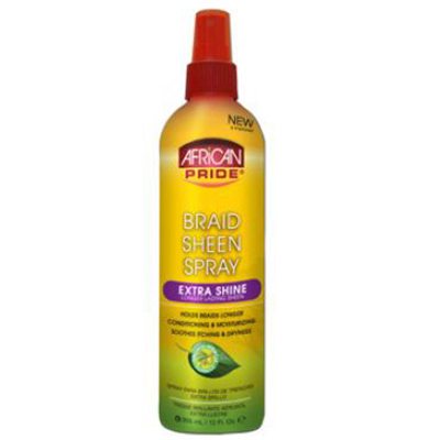African Pride Braid Sheen Spray Extra Shine 12oz - Janson Beauty